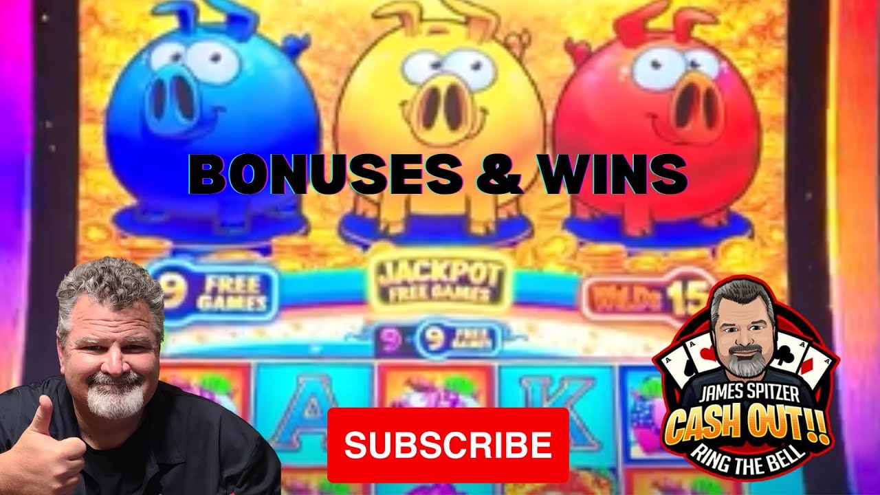 RICH LITTLE PIGGIES SLOT MACHINE - PIGGY BONUSES AND WINS! #slots - YouTube
