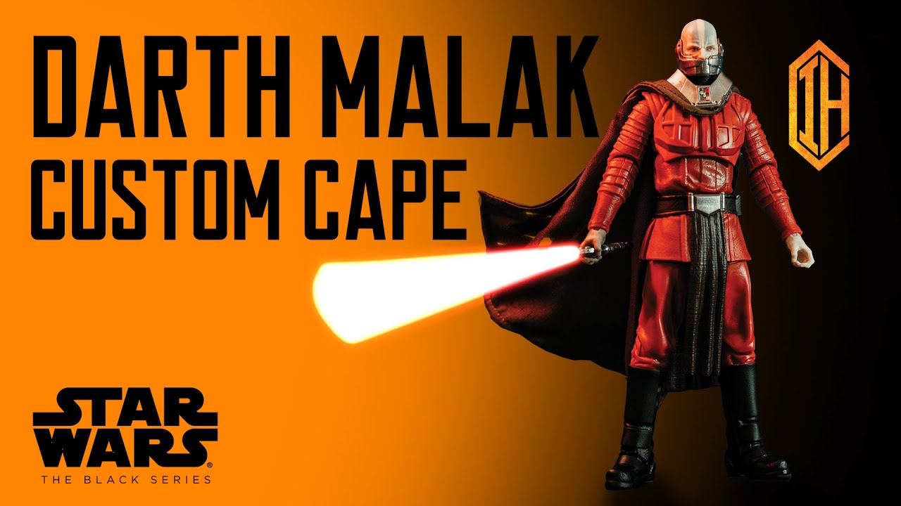 Darth Malak Custom Cape // Black Series - YouTube