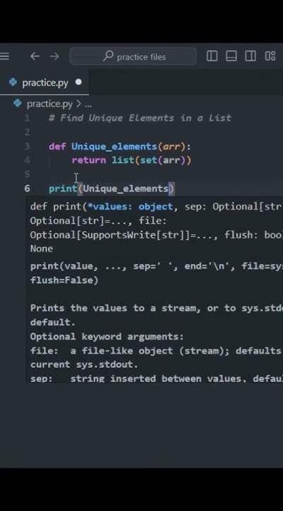 Find Unique Elements In A List Python Pythonprogrammingcodinglearnpython