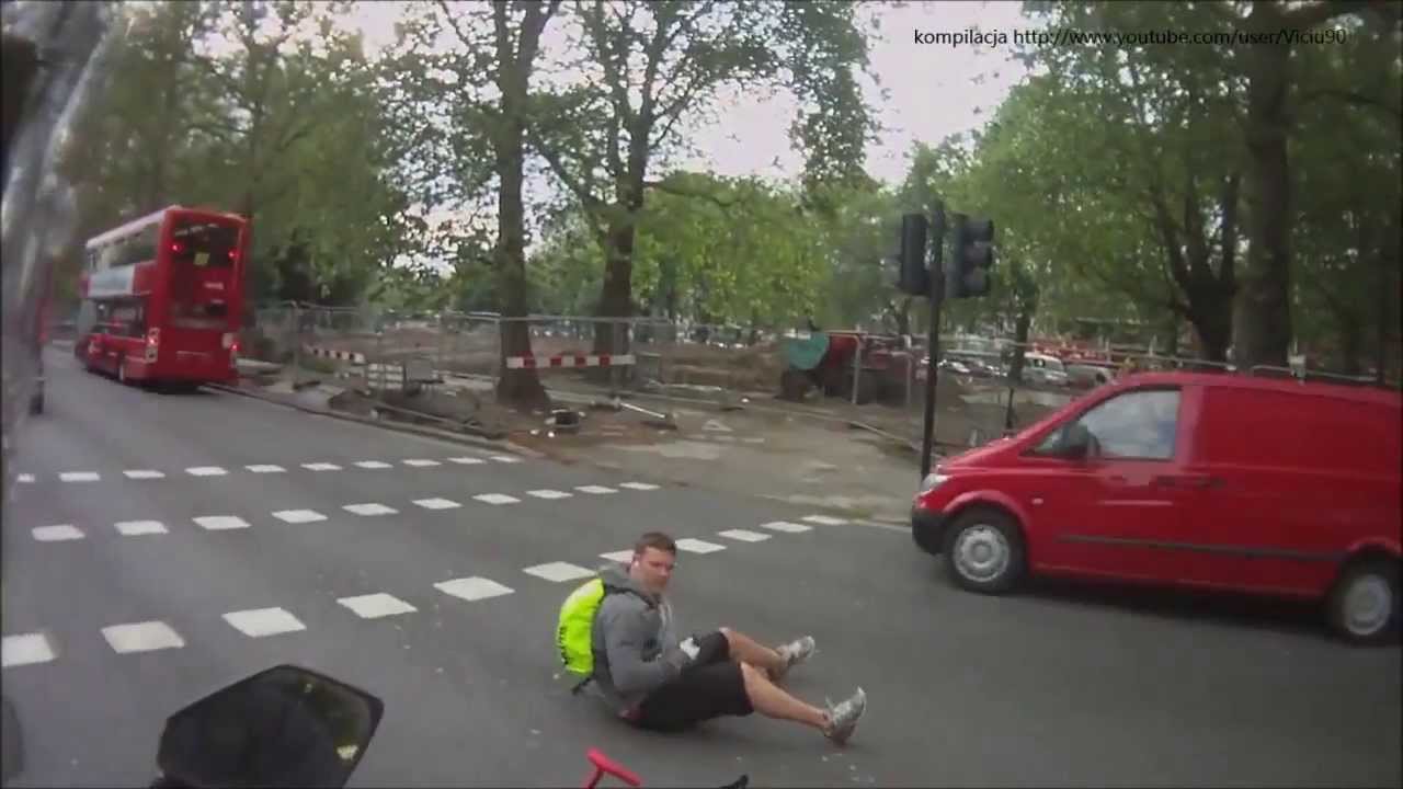 kompilacja rowerowych upadków - YouTube