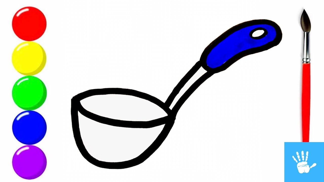 How To Draw a Soup Spoon for Children | Easy Drawing | рисование ...