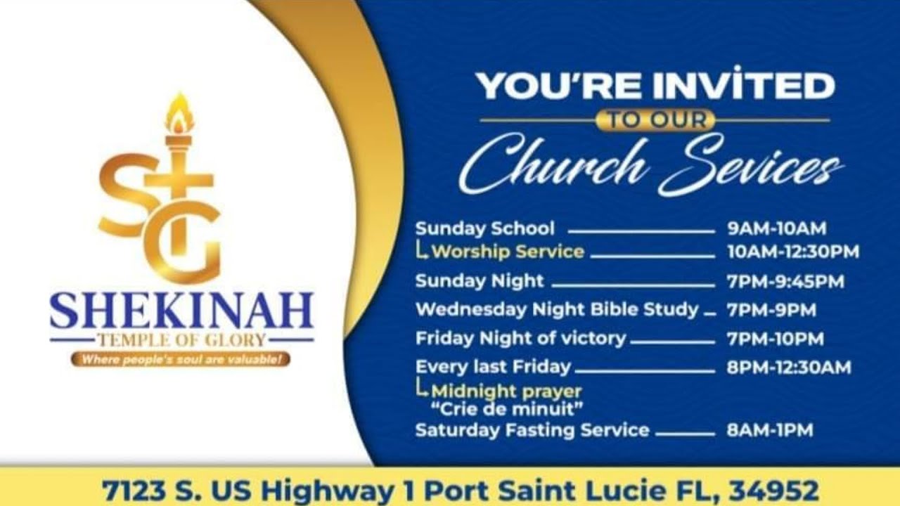 SERVICE SUNDAY | NOVEMBER 30 2025 SHEKINAH TEMPLE DE GLOIRE | PASTOR ...