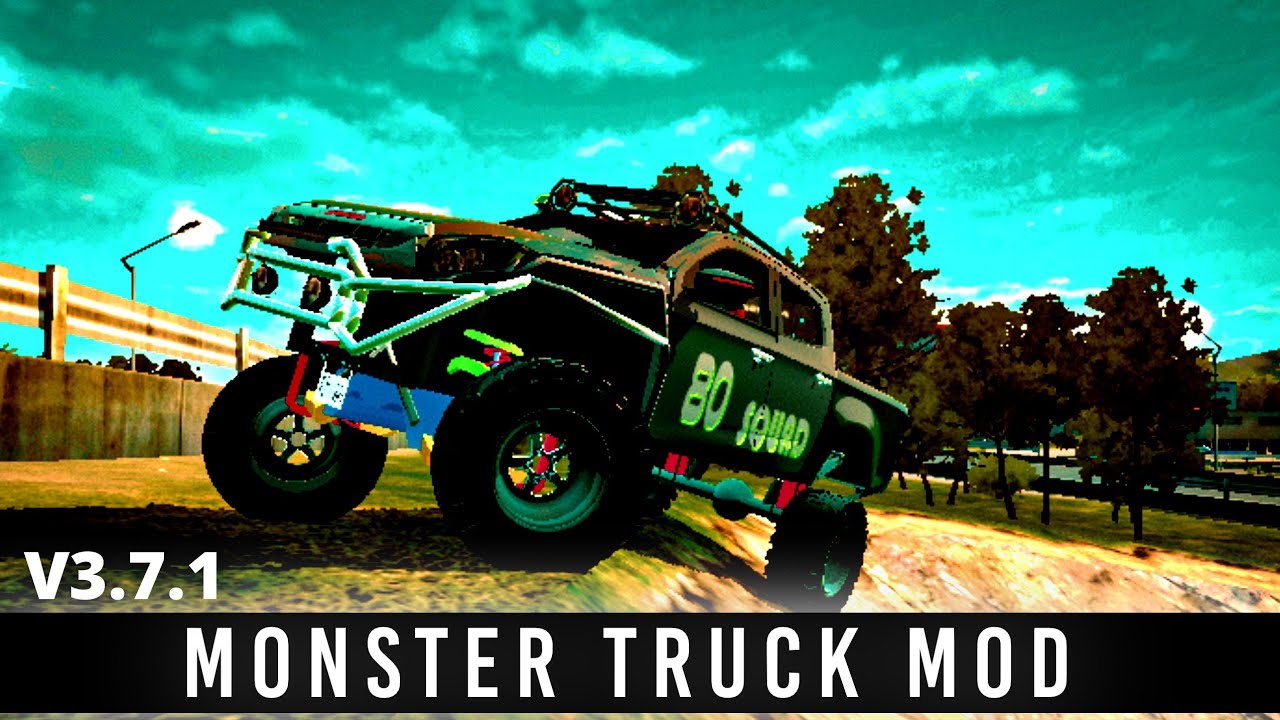 Monster Truck Mod/Mud Road Map Mod/V3.7.1/Review mod/Fast Truck/# ...