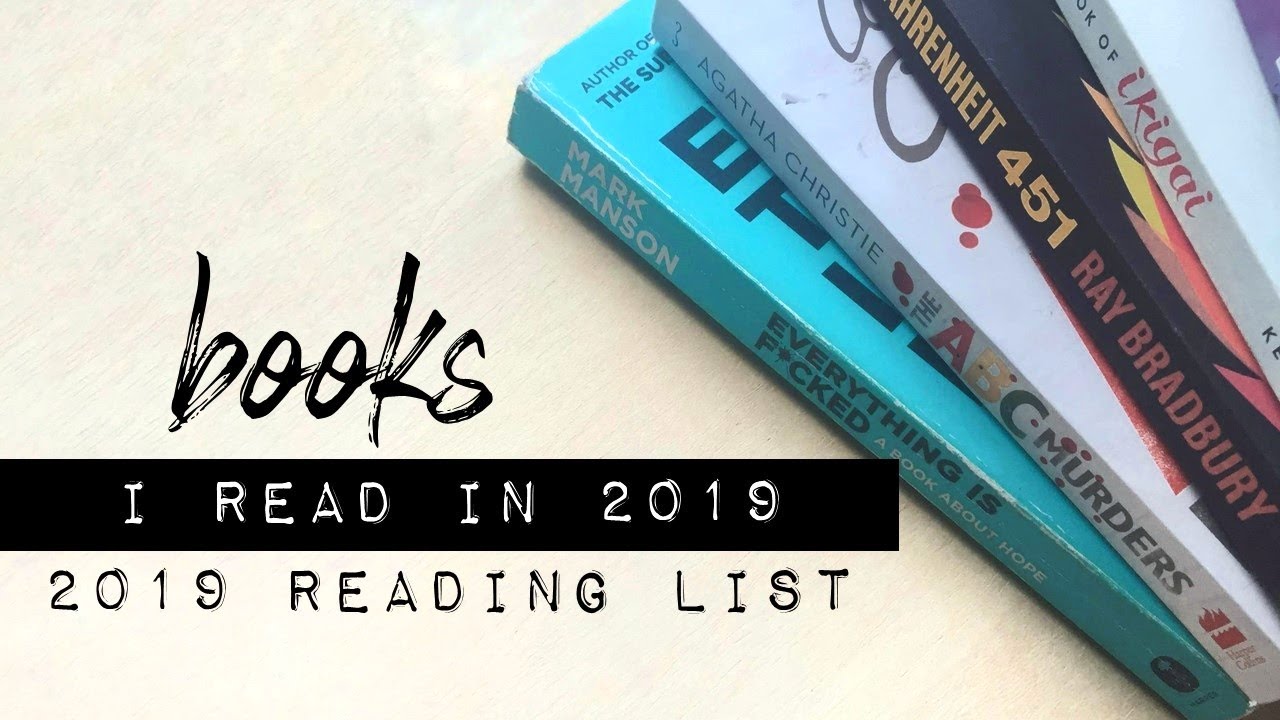 Books I Read In 2019 | 2019 Reading List - YouTube