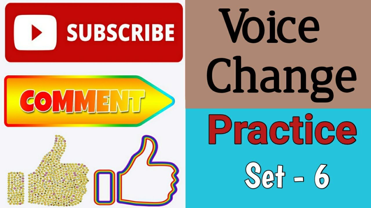 Voice Change (Practice / Set - 6 ) English Grammar - YouTube