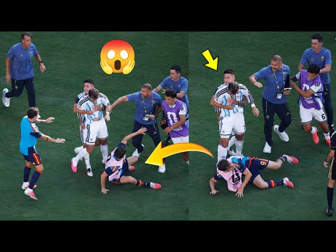 😳Paredes Loses It: Ugly Brawl Erupts After Spain Beat Argentina In World Cup Final. 
