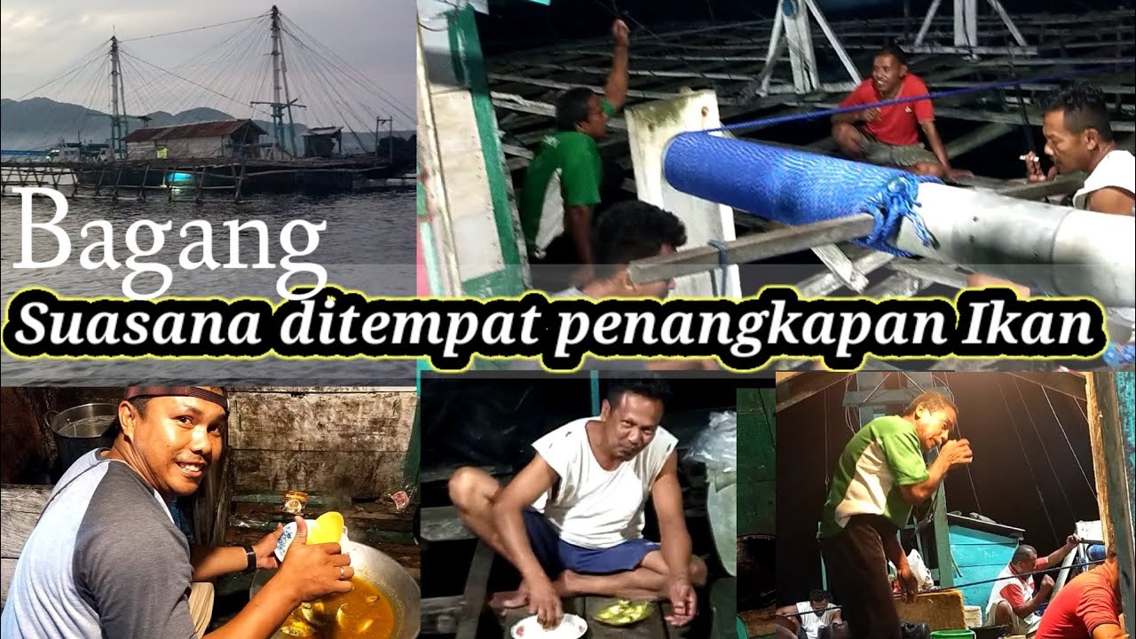 Seperti inilah suasana ditempat penangkapan Ikan tradisional (Bagan) di ...