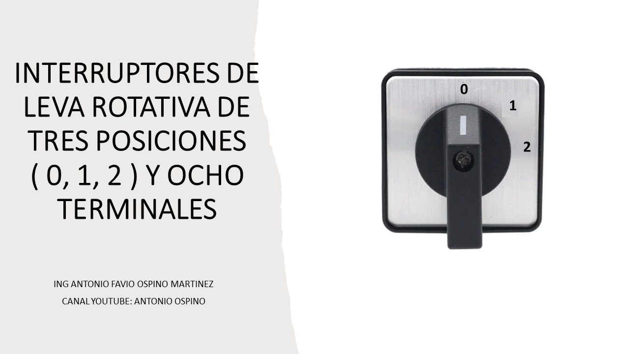 INTERRUPTORES DE LEVA ROTATIVA DE DOS POSICIONES ( 0 - 1 - 2 ) DE OCHO ...