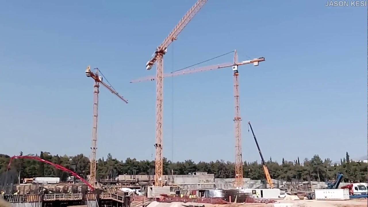 Εργα για το γηπεδο της ΑΕΚ 24/04/2018 - YouTube