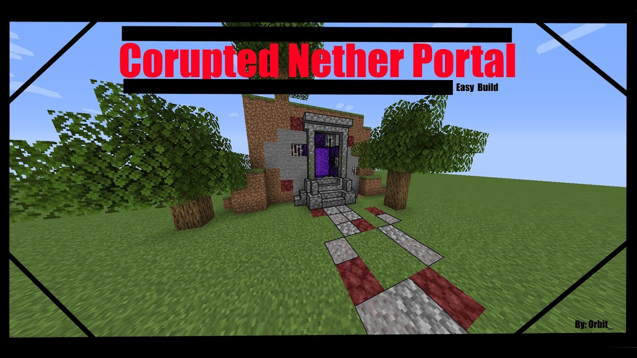 [Minecraft] How To Build Corrupted Nether Portal - YouTube
