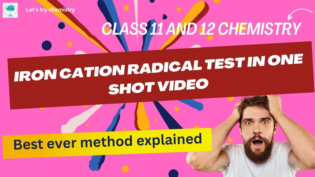 best method explain to detect iron cation basic radical in given salt ...
