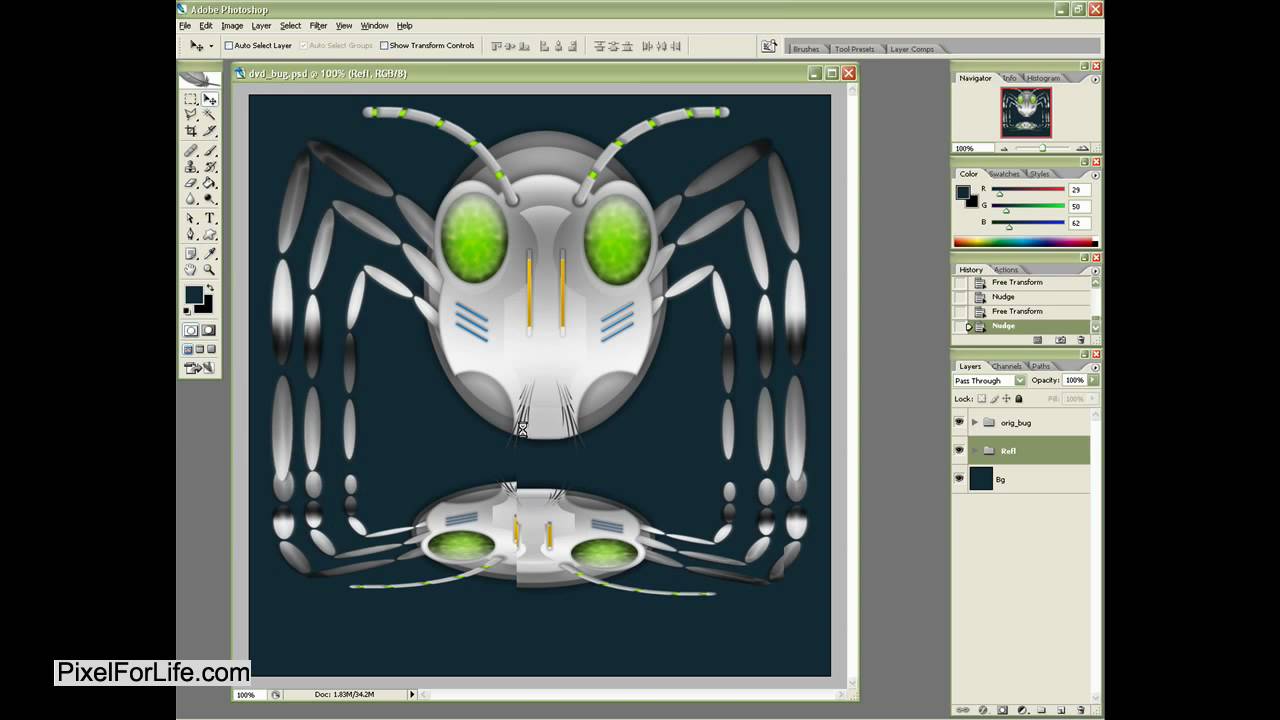 Photoshop Chrome Bug Tutorial Part 5 - YouTube