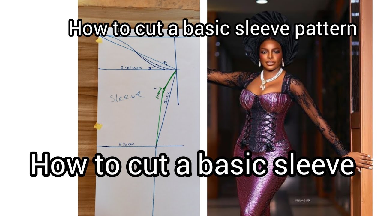 How to cut a basic sleeve pattern - YouTube