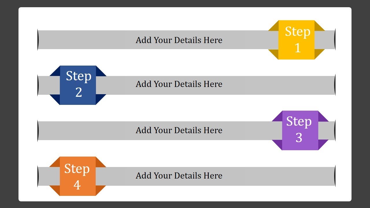 4 Steps Swipe Left Right Animated PowerPoint Slide Design Bangla ...