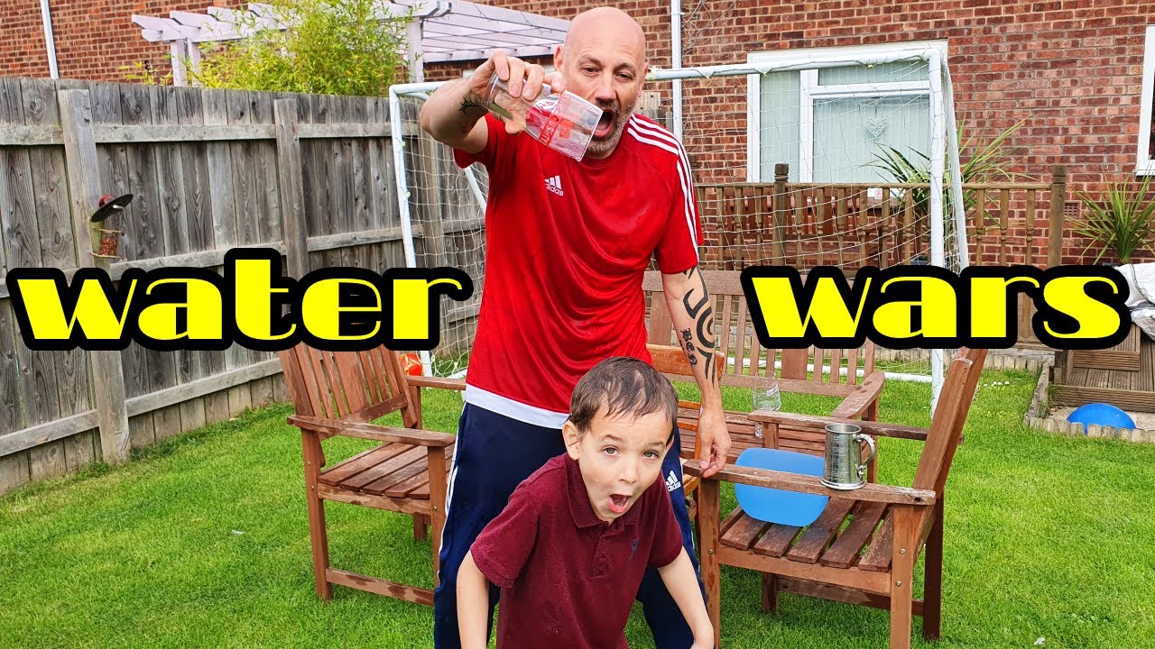 Water Wars extreme dad vs son - YouTube