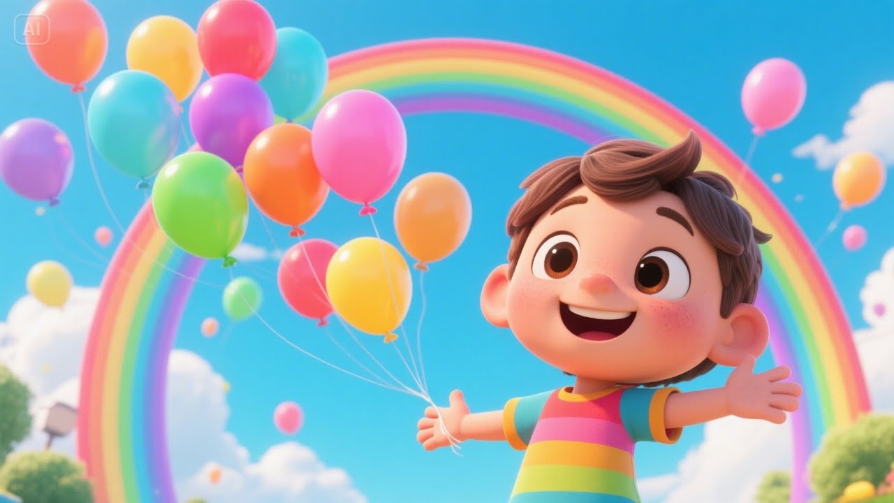 Count the Balloons – 1 to 20 Song | Fun Counting Rhyme for Kids ...