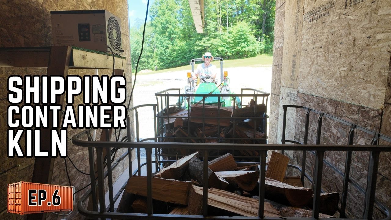 Kiln-Drying Firewood at Home | Shipping Container Kiln Build - YouTube