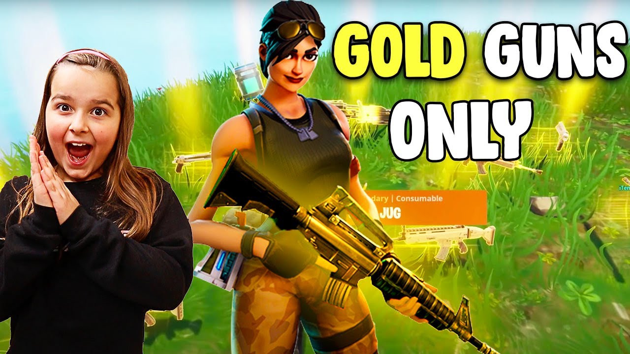 PLAYING WITH ONLY GOLD GUNS IN FORTNITE! | JKREW GAMING - YouTube