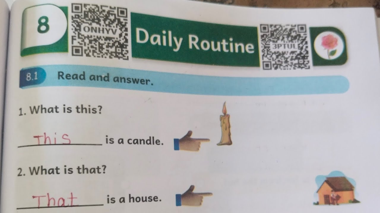 Malar std 3 unit 8 Daily Routine Ennum Eluthum English work book ans ...