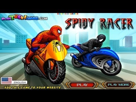 Spiderman Bike Gameplay Spidy Racer Spider-Man Sandman and Black ...