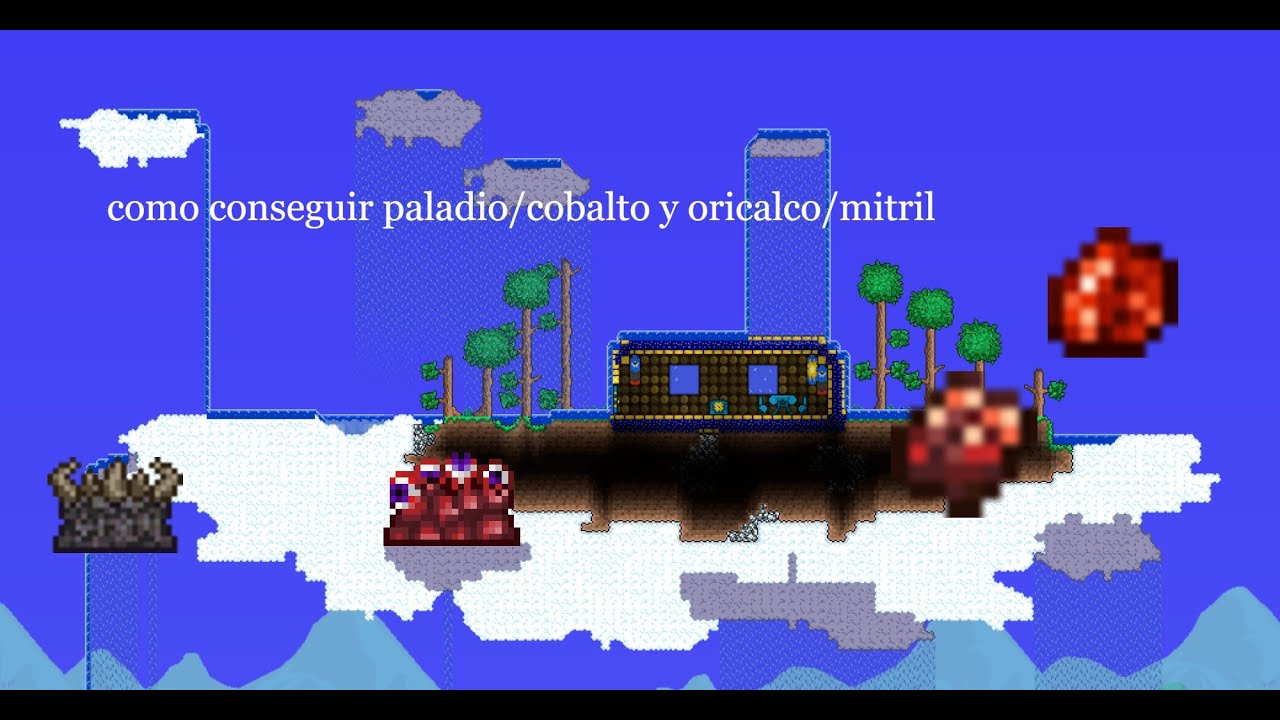 como conseguir paladio/cobalto y oricalco/mitril en terraria - YouTube