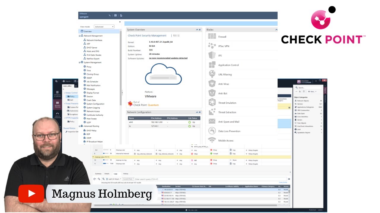 Check Point R81.X - Crash Course - Admin GUI Part2 - YouTube