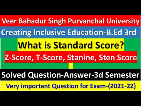 What is Standard Score?मानक प्रप्तांक क्या है?-Explain Z Score,T Score ...
