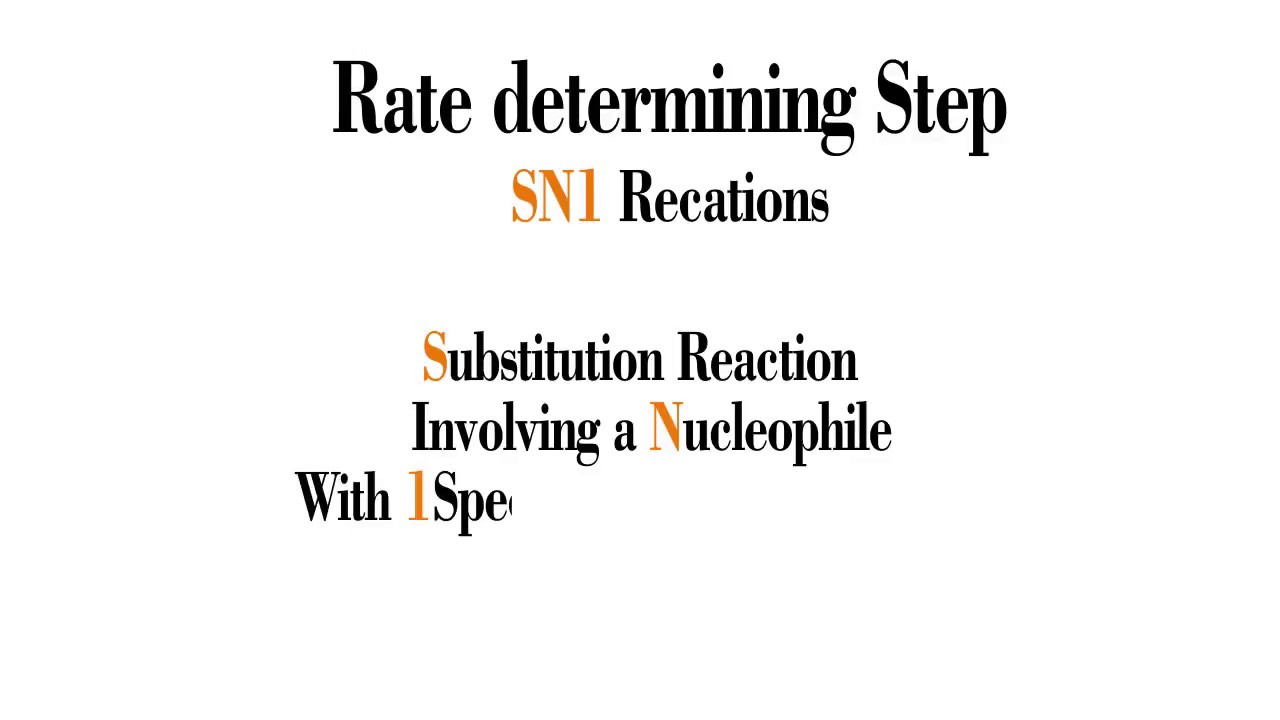 SN1 Reaction Mechanism Substitution Nucleophile Organic Chemistry ...