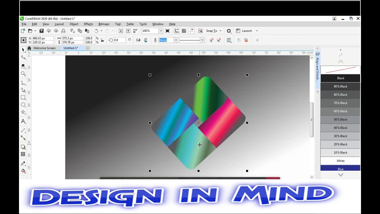 Gradient Interactive Fill Tool In CorelDraw 2020 YouTube Gradient Interactive Fill Tool In CorelDraw 2020 YouTube