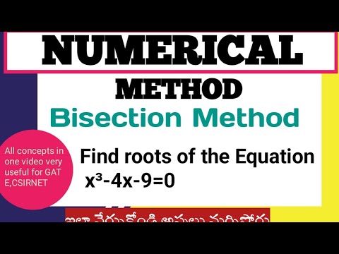 M3 JNTUH | Bisection Method | Numerical Methods | Solutions of Algebraic & Transcendental ...