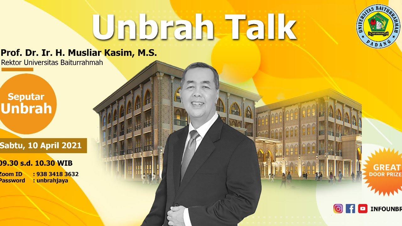 UNBRAH TALK - 1 Jam Bersama Rektor Universitas Baiturrahmah - YouTube