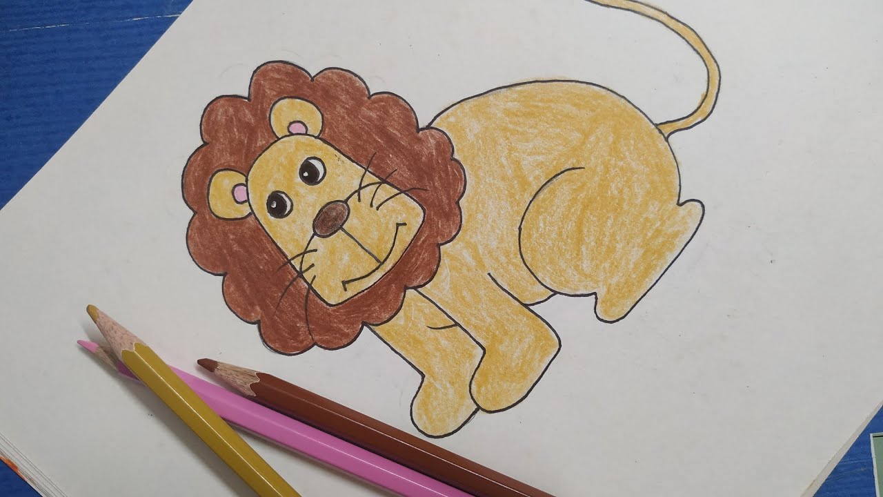 Let's paint - A Lion ll (Tutorial Series:Classes 1 & 2) - YouTube