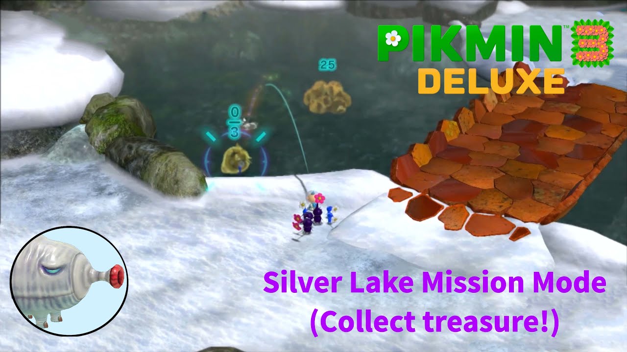 Pikmin 3: Silver Lake (Collect Treasure!) Mission Mode gameplay - YouTube