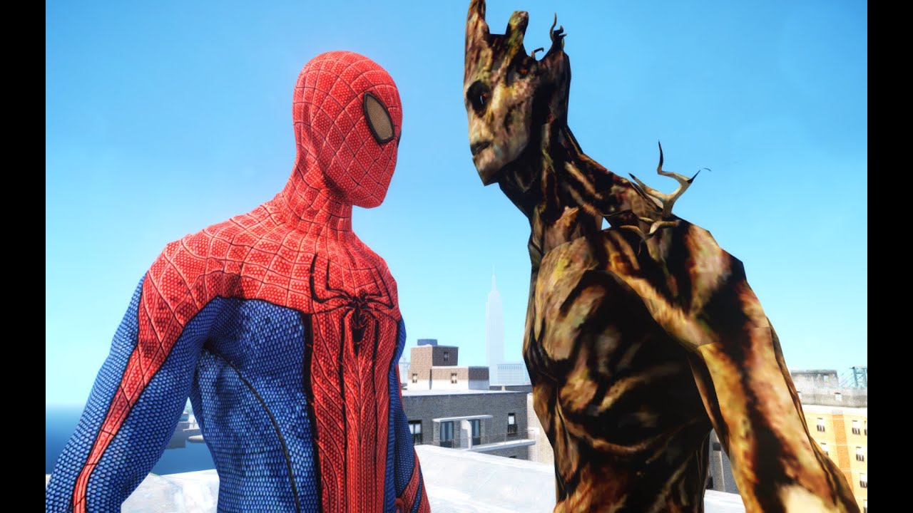 Amazing Spider-Man VS Groot (Guardians of the Galaxy) - YouTube