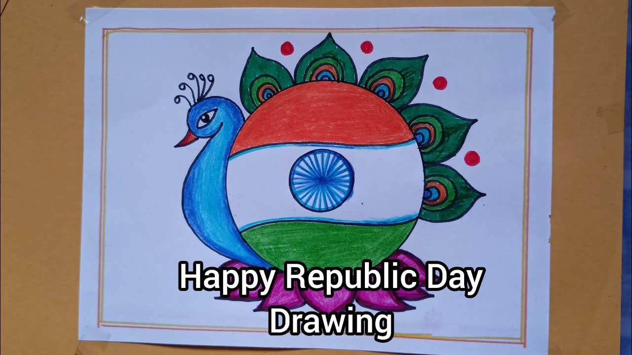 Very easy Republic Day drawing || Republic Day Poster Drawing | Happy ...