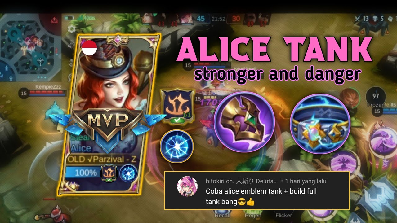emblem and build alice full tank after revamp 2022 | subscriber request ...