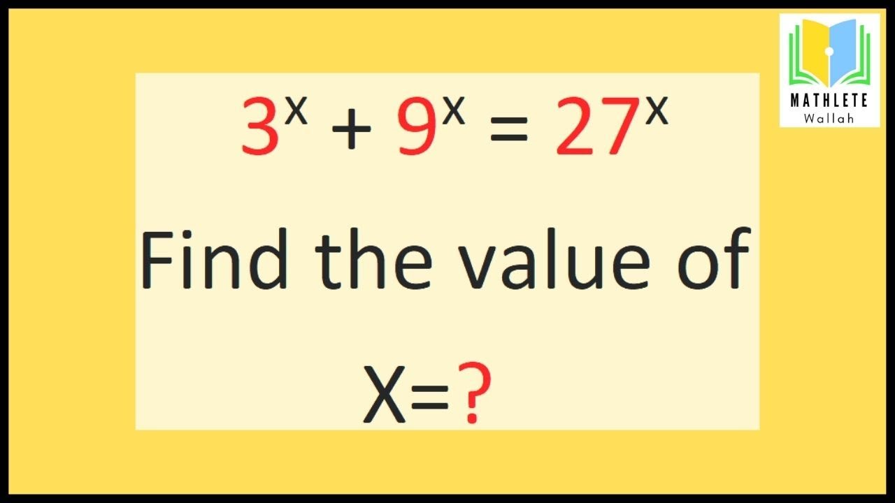 ALGEBRA | Finding Value of x | Maths Olympiad - YouTube