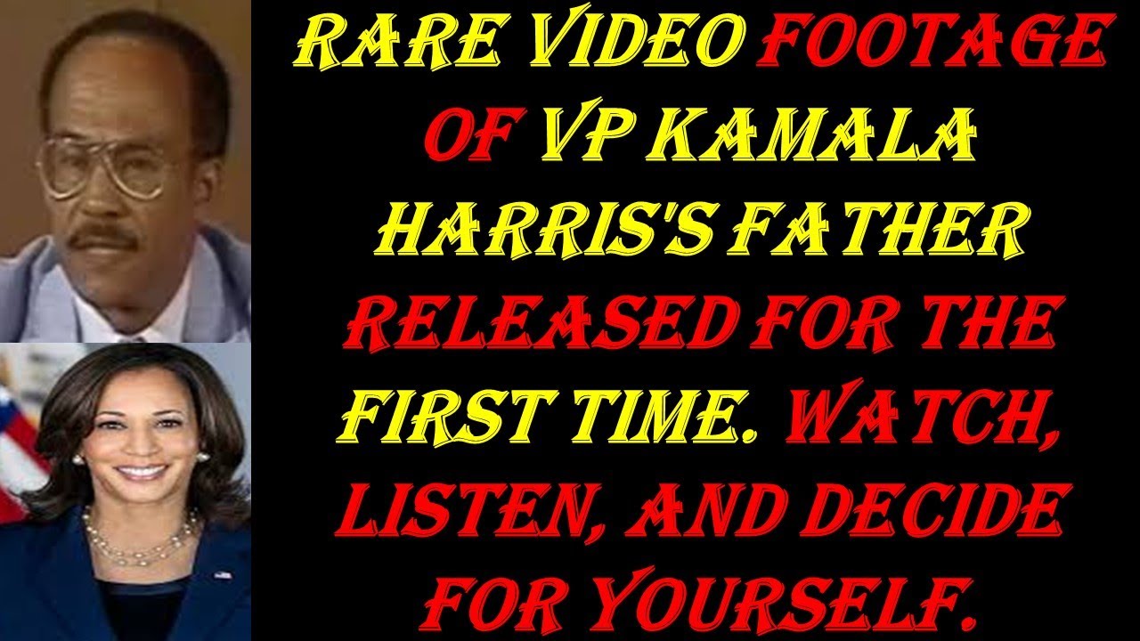 KAMALA HARRIS'S FATHER DONALD HARRIS UNVEILED FOR THE FIRST TIME. - YouTube