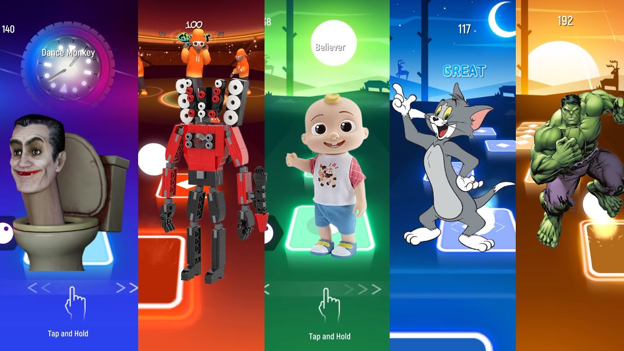 Skibidi toilet yes yes yes song 🆚 Titan Speakerman 🆚 Cocomelon 🆚 Tom ...