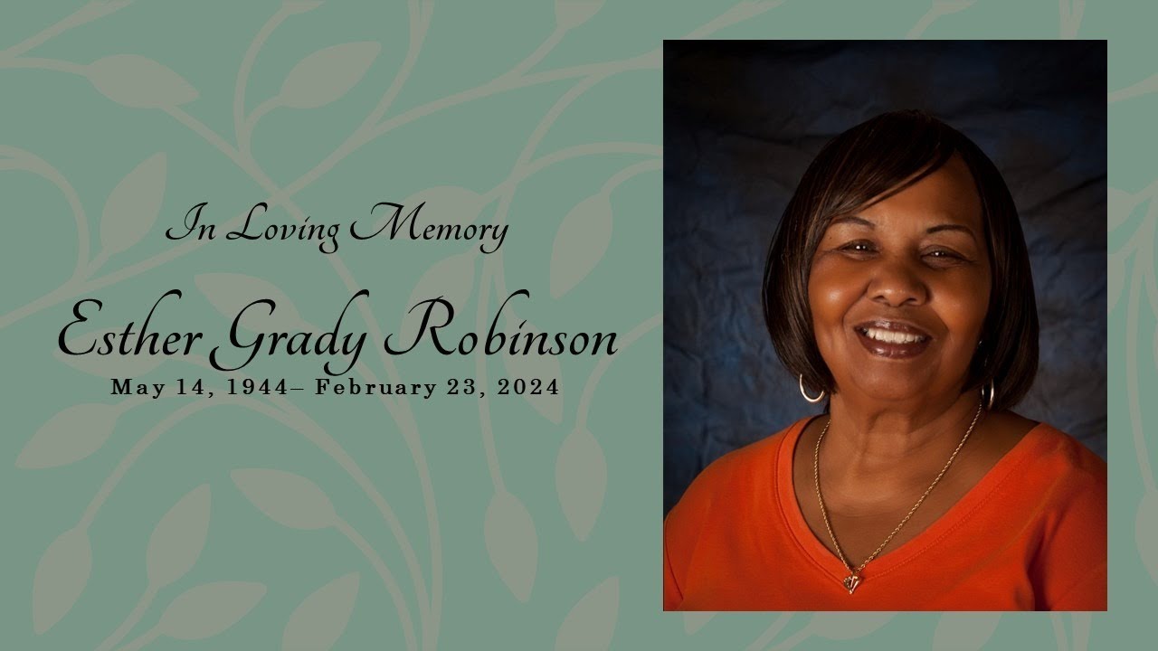 Homegoing Service | Esther G. Robinson - YouTube