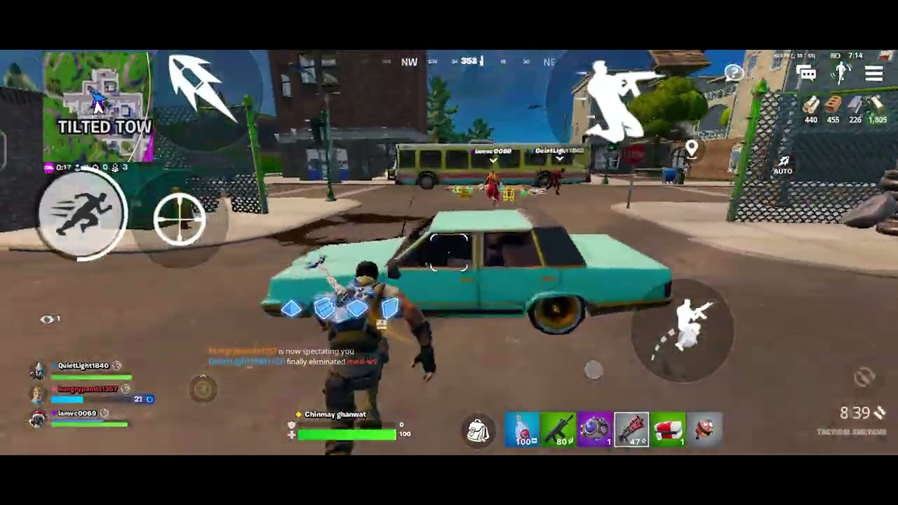 FORTNITE Squad gamplay first video form mobile - YouTube