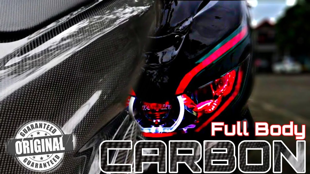 MODIFIKASI HONDA PCX FULL KEVLAR CARBON DAN CUSTOM LAMPU AUTO LEVELING ...