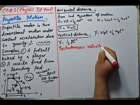 Physics 1st year Projectile Motion (Ch#3) - YouTube