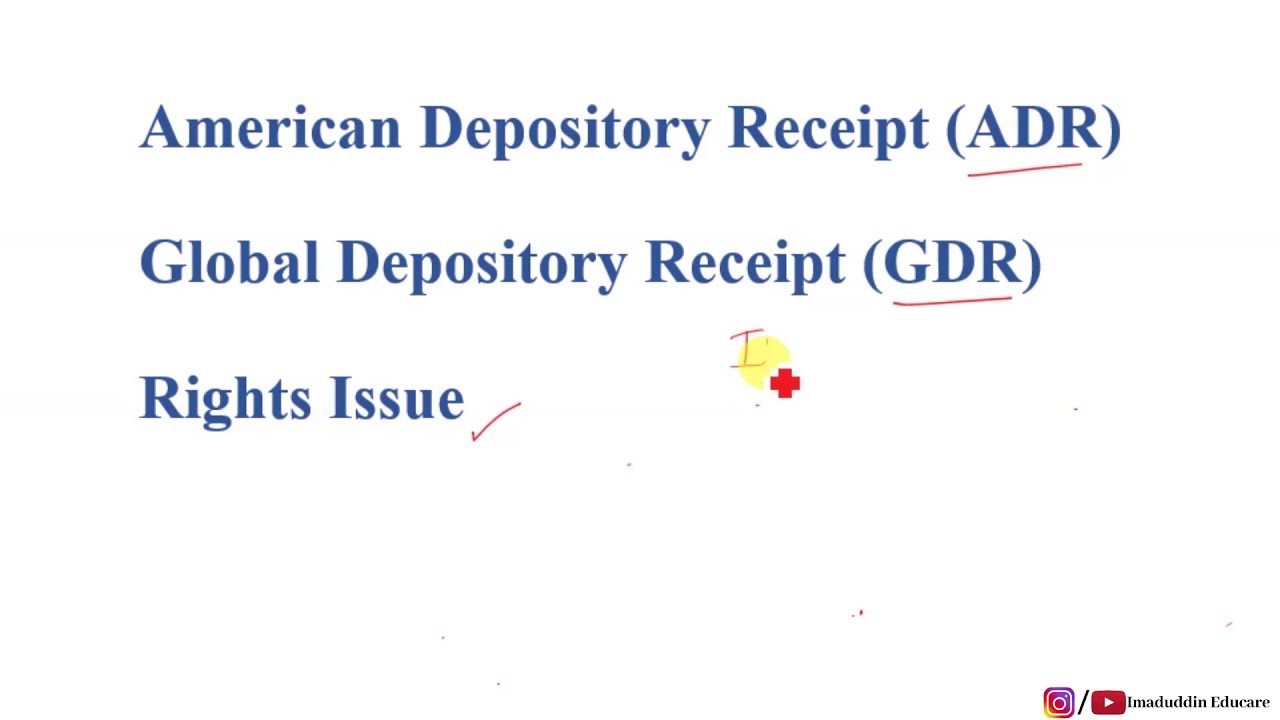 American Depository Receipts | Global Depository Receipt | Right Issue ...