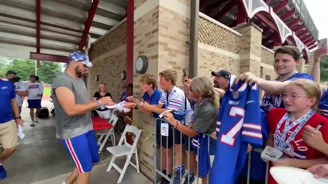 Josh Allen signs address - YouTube