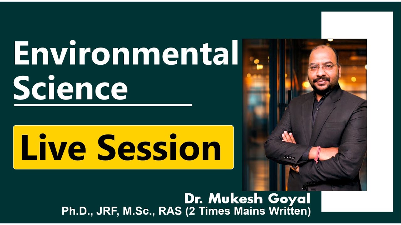 UGC NET Environmental Science II By Dr. Mukesh Goyal - YouTube