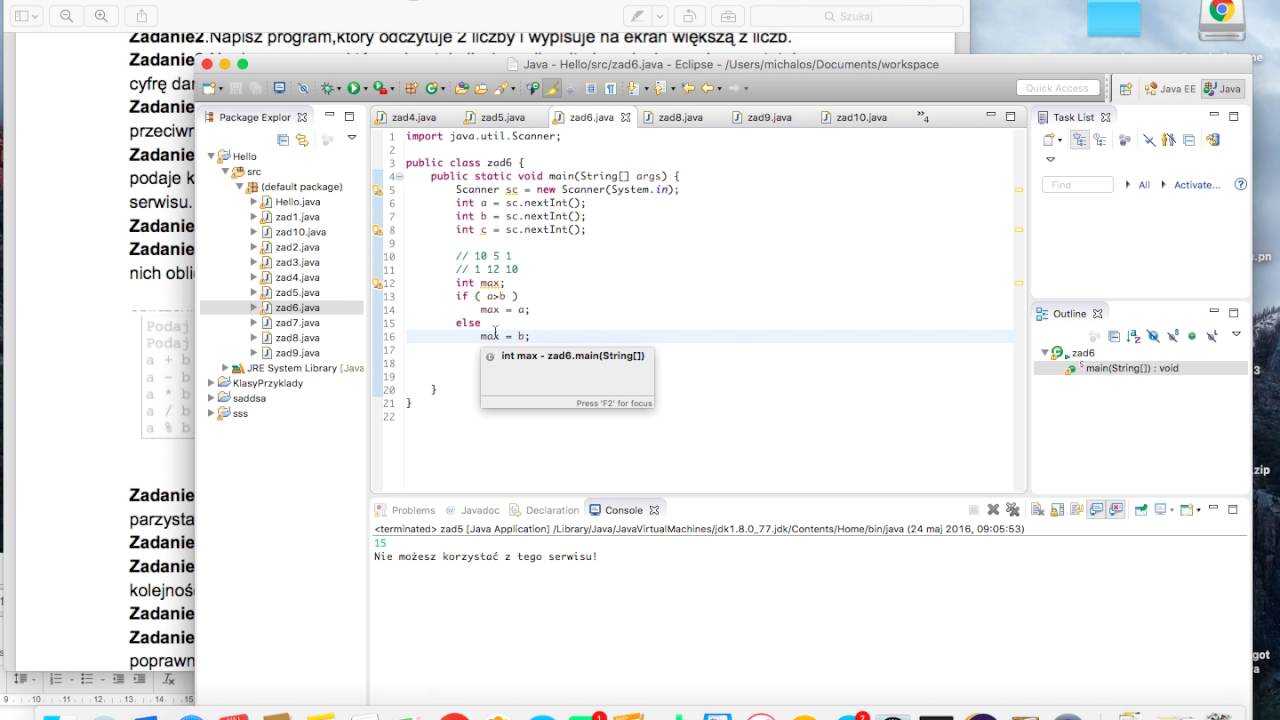 Podstawy programowania w Javie: zadanie 6 - YouTube