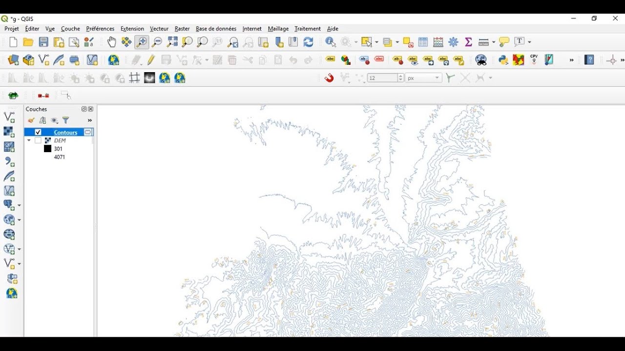Tutorial N° 17 : Contour map using QGIS - YouTube