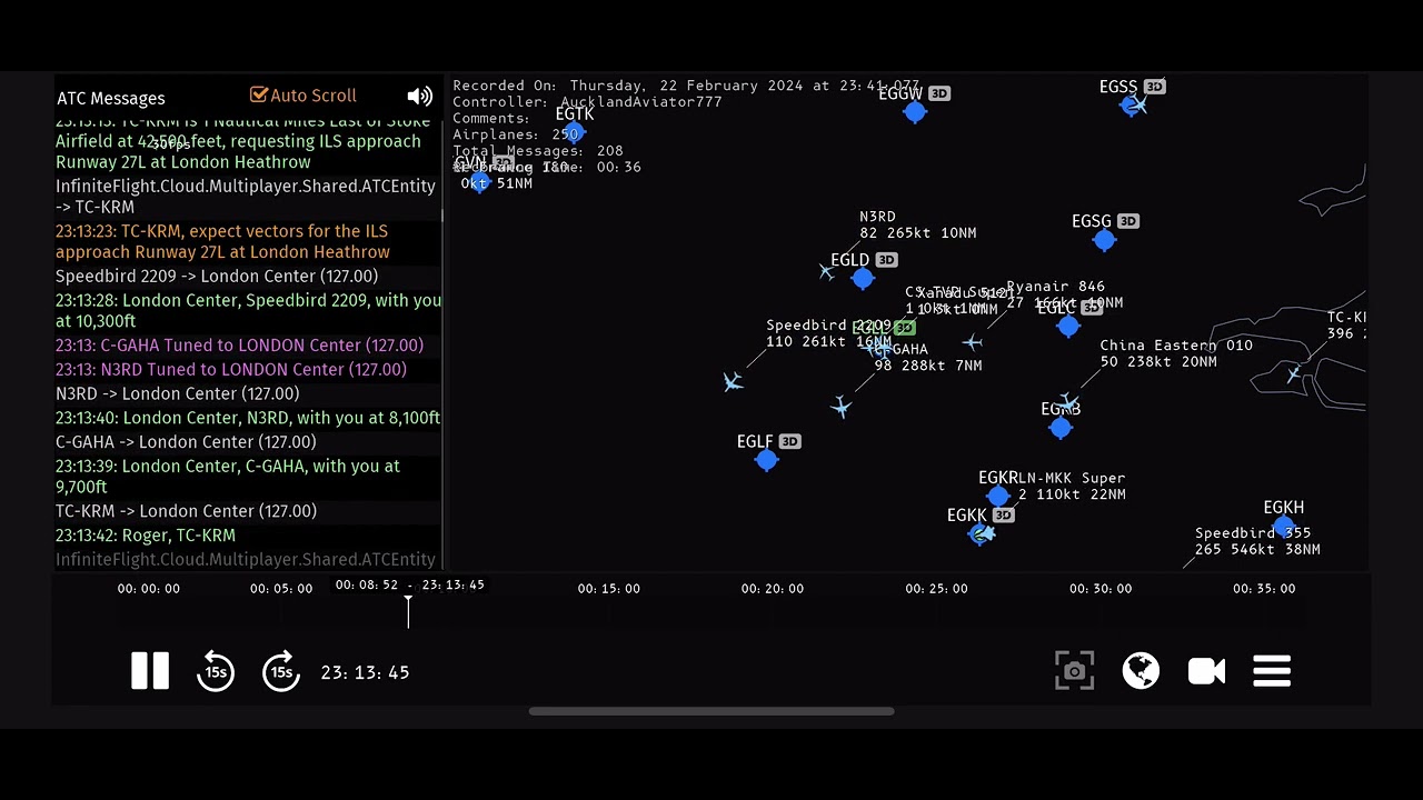 ATC Log At London Center - YouTube