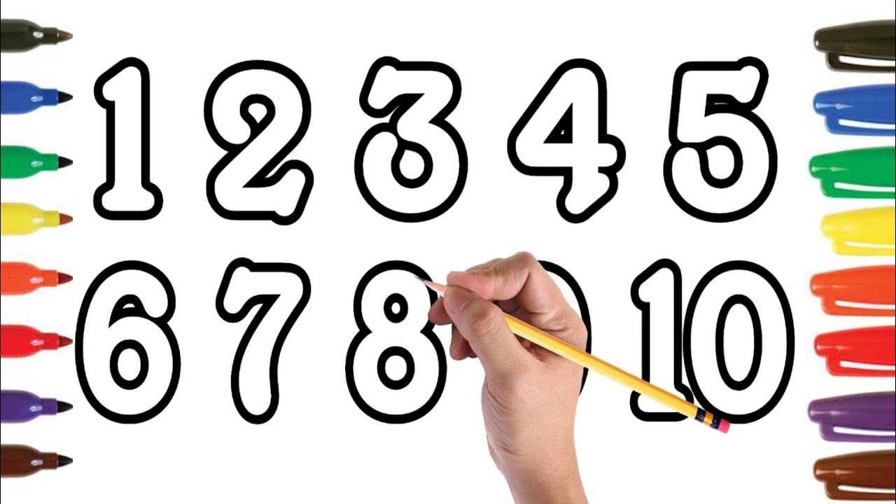 Read and Write 1 to 10 || Count & Write 1-10 || How to teach one to ten ...